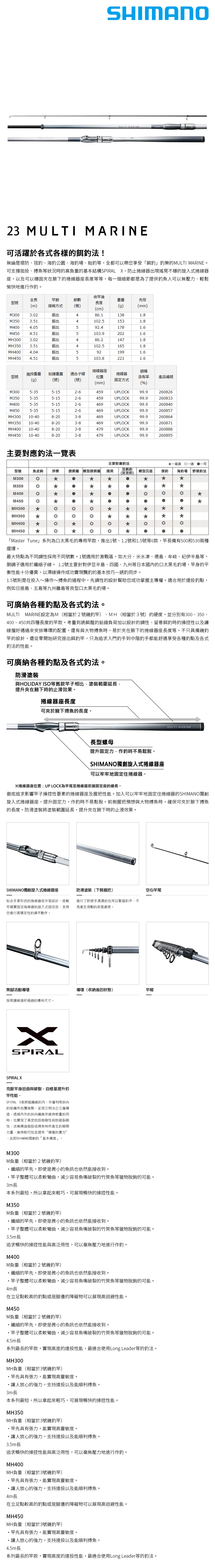 SHIMANO MULTI MARINE M450 [磯釣竿] [泛用小繼竿] - 漁拓釣具官方線上購物平台